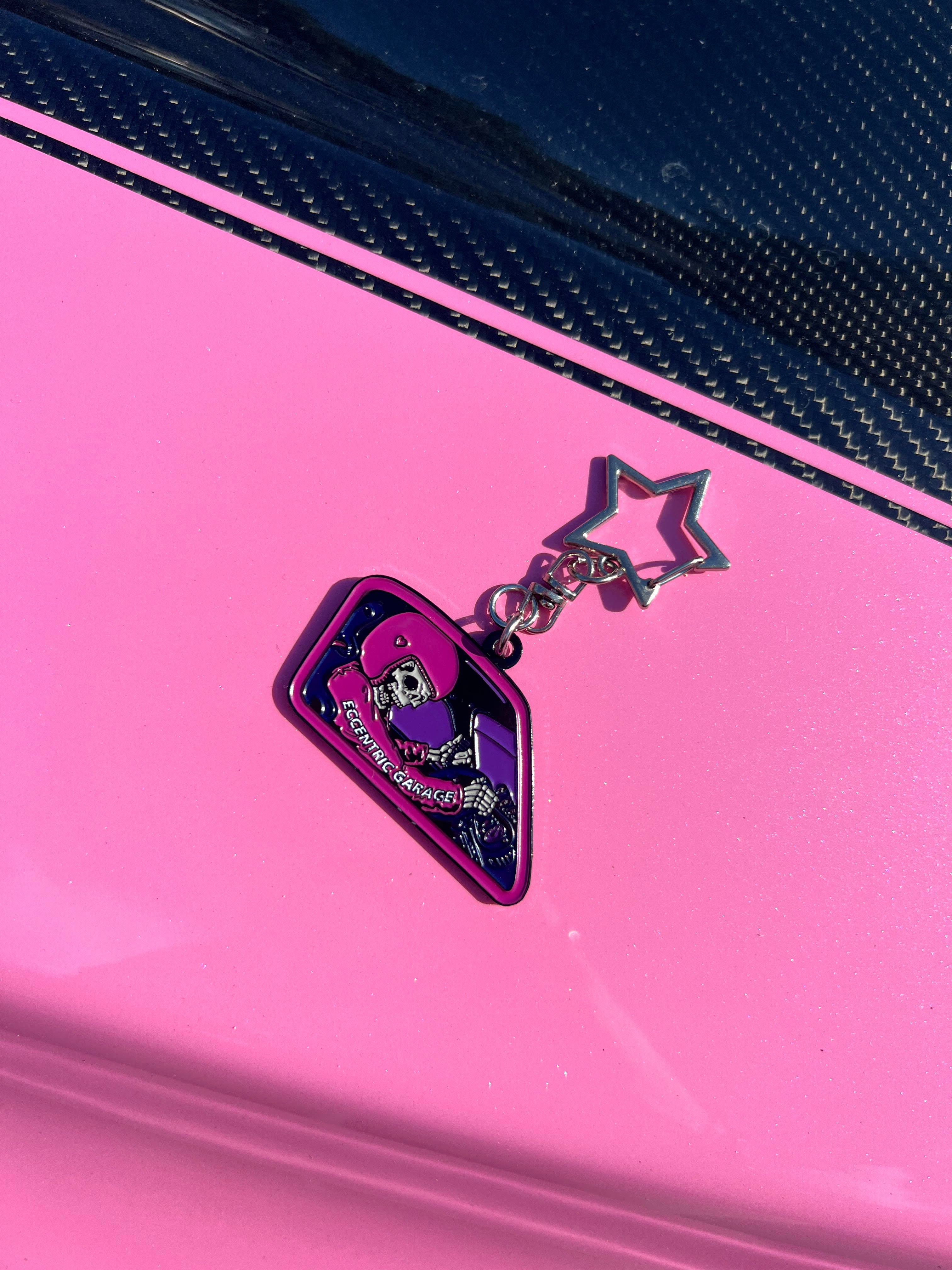 Drift Skeleton Enamel Keychain | Eccentric Garage LLC