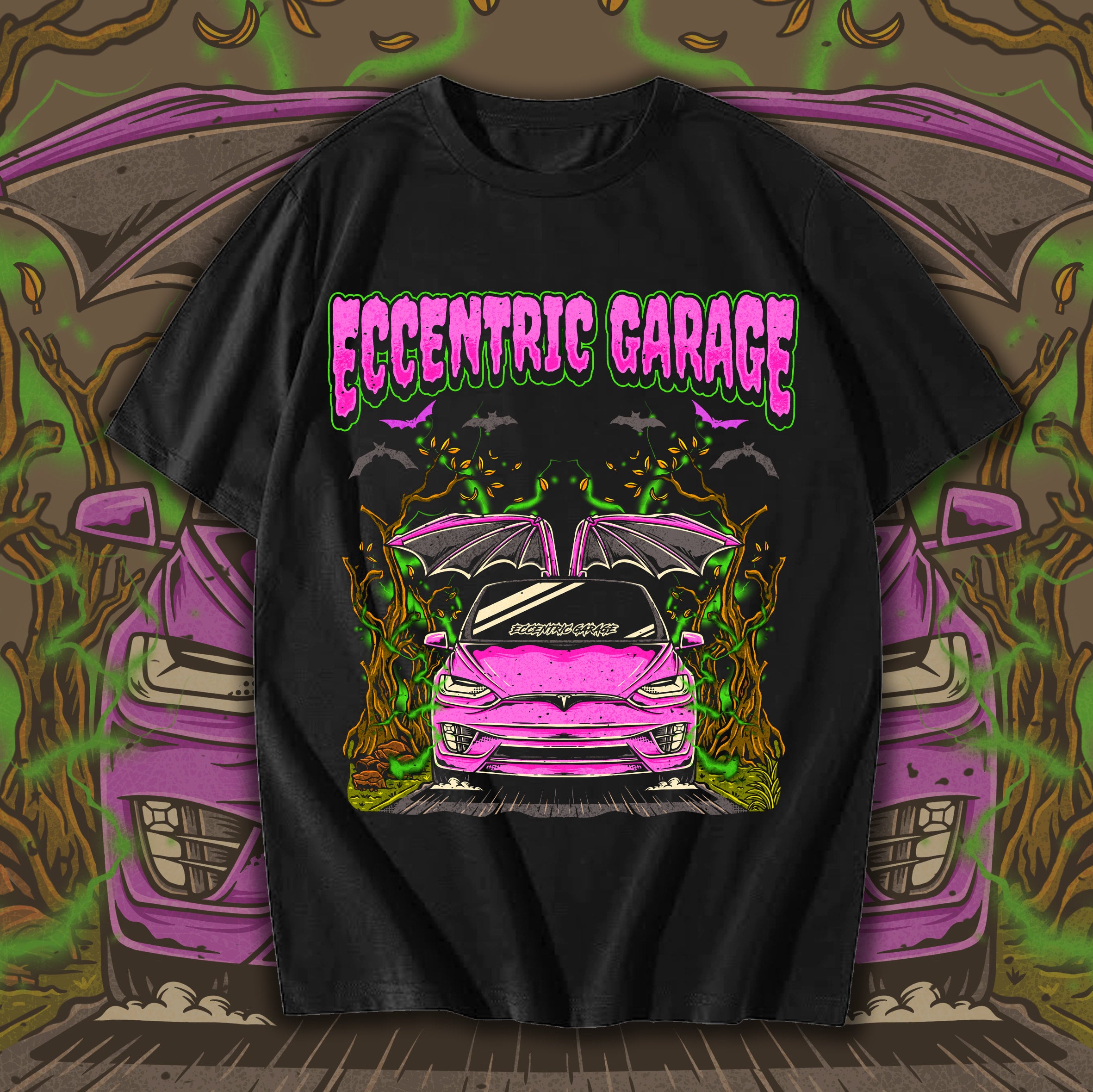 Tesla Bat/Vampire T-Shirt | Eccentric Garage LLC