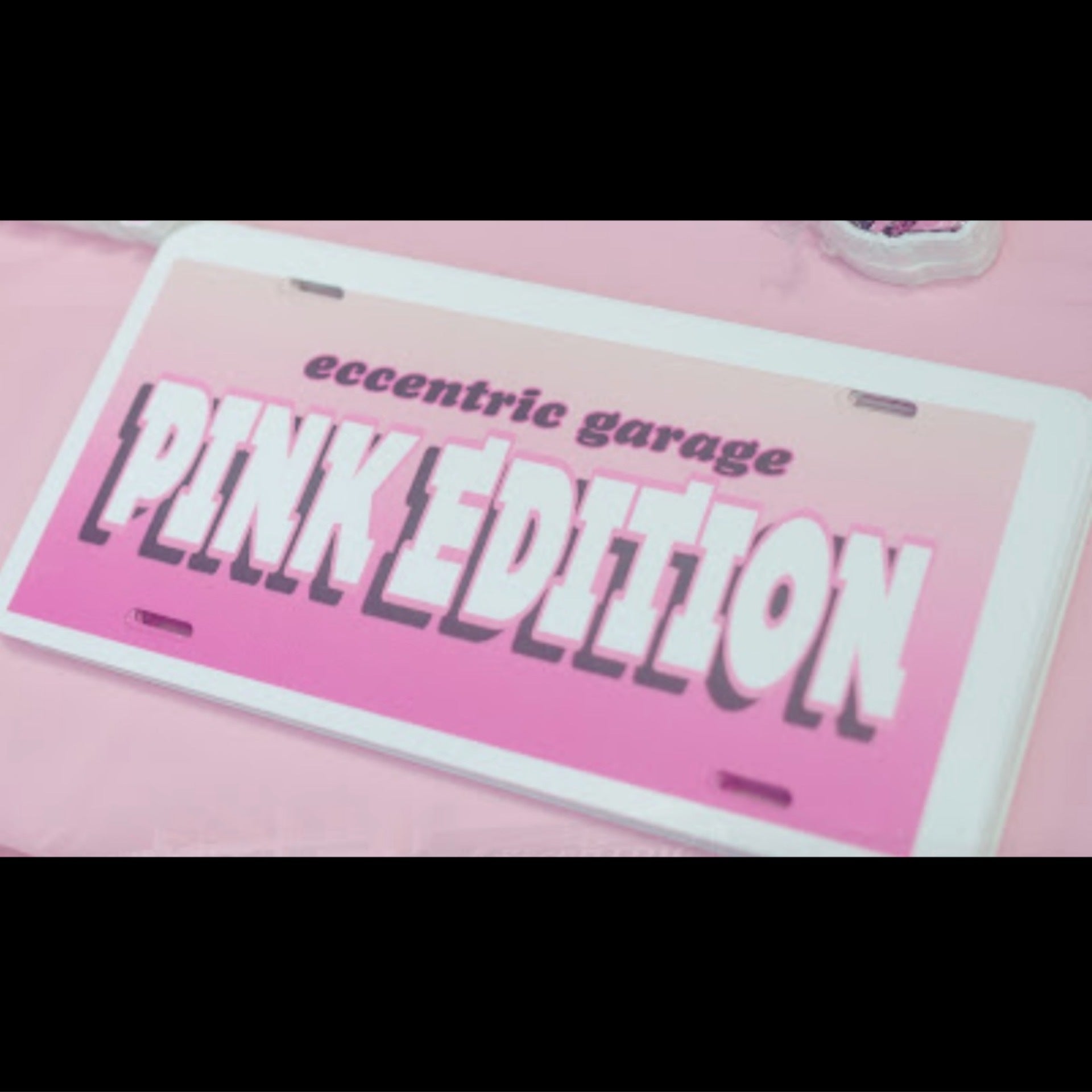 Eccentric Garage Pink Edition Custom Decorative License Plate ...